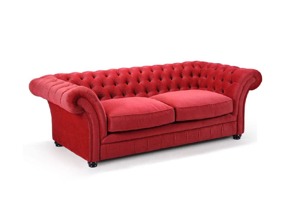 London Chesterfield canapea cu 3 locuri extensibila, stofa Classic - Mavis
